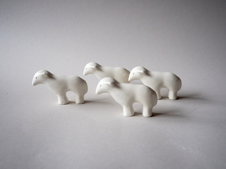 SMALL SHEEP FIGURINE Porcelain Sculpture Tiny Ceramic - Etsy