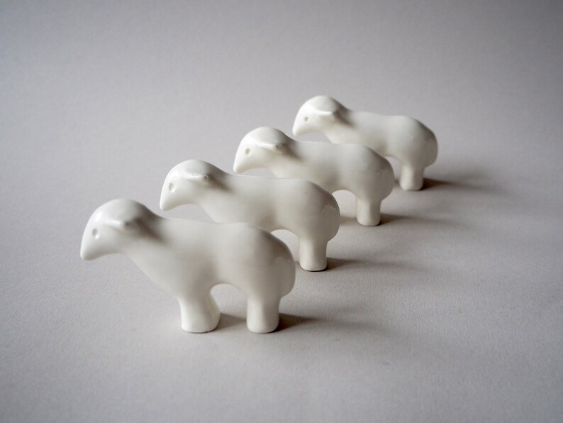 SMALL SHEEP FIGURINE Porcelain Sculpture Tiny Ceramic - Etsy