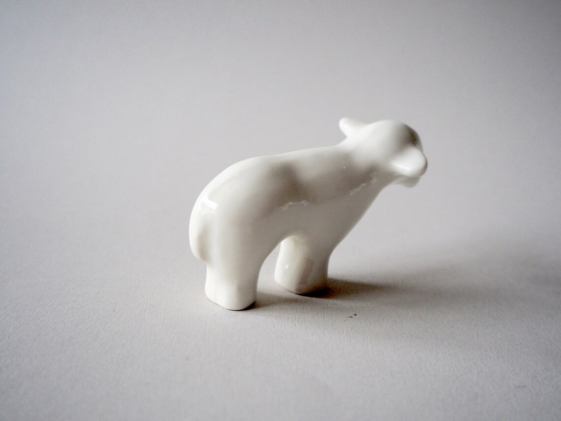 SMALL SHEEP FIGURINE Porcelain Sculpture Tiny Ceramic - Etsy