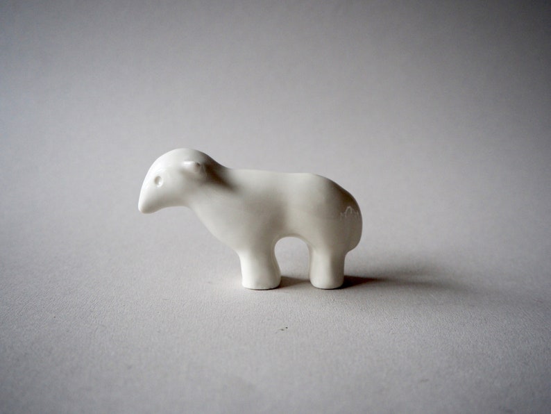 SMALL SHEEP FIGURINE Porcelain Sculpture Tiny Ceramic - Etsy