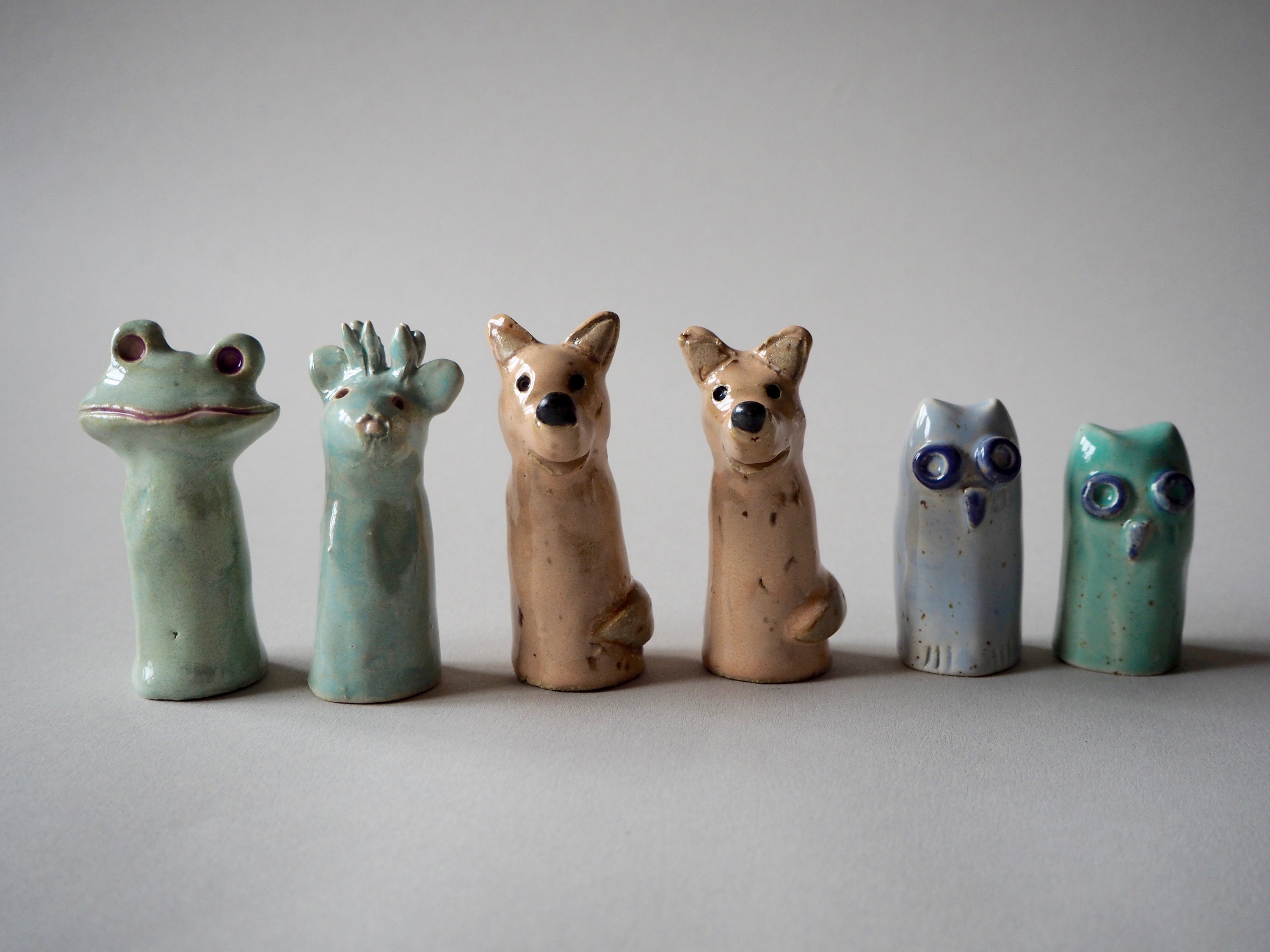 SMALL FOREST ANIMALS, Stoneware Ceramics, Tiny Ceramic Figurines, Small ...