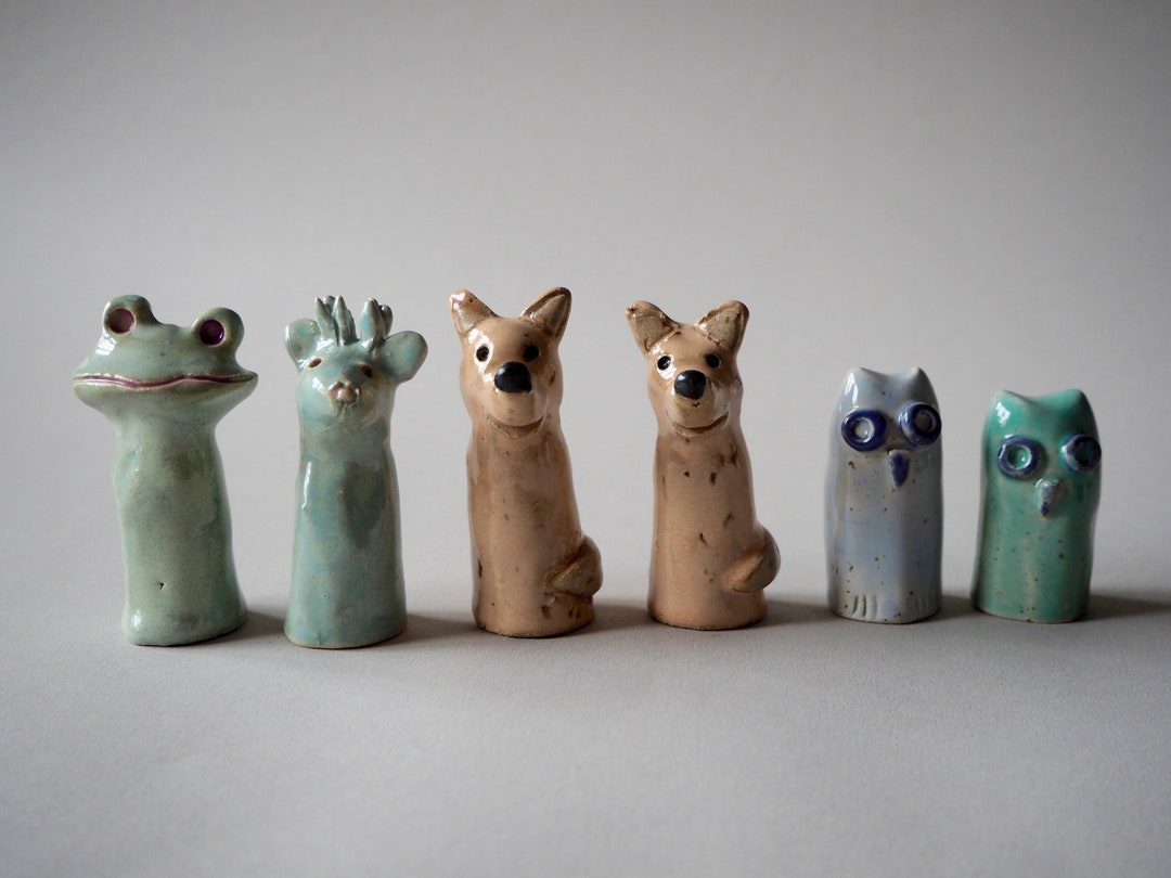 SMALL FOREST ANIMALS, Stoneware Ceramics, Tiny Ceramic Figurines, Small ...