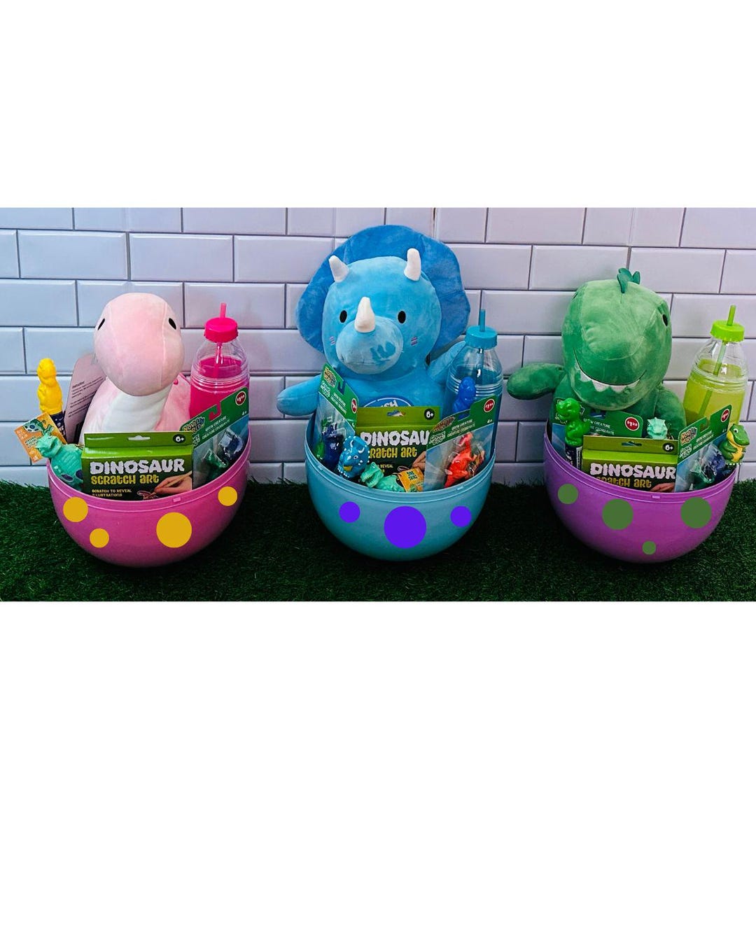 16in Filled Dinosaur Theme Easter Eggs, Dinosaur Lover Easter Eggs ...