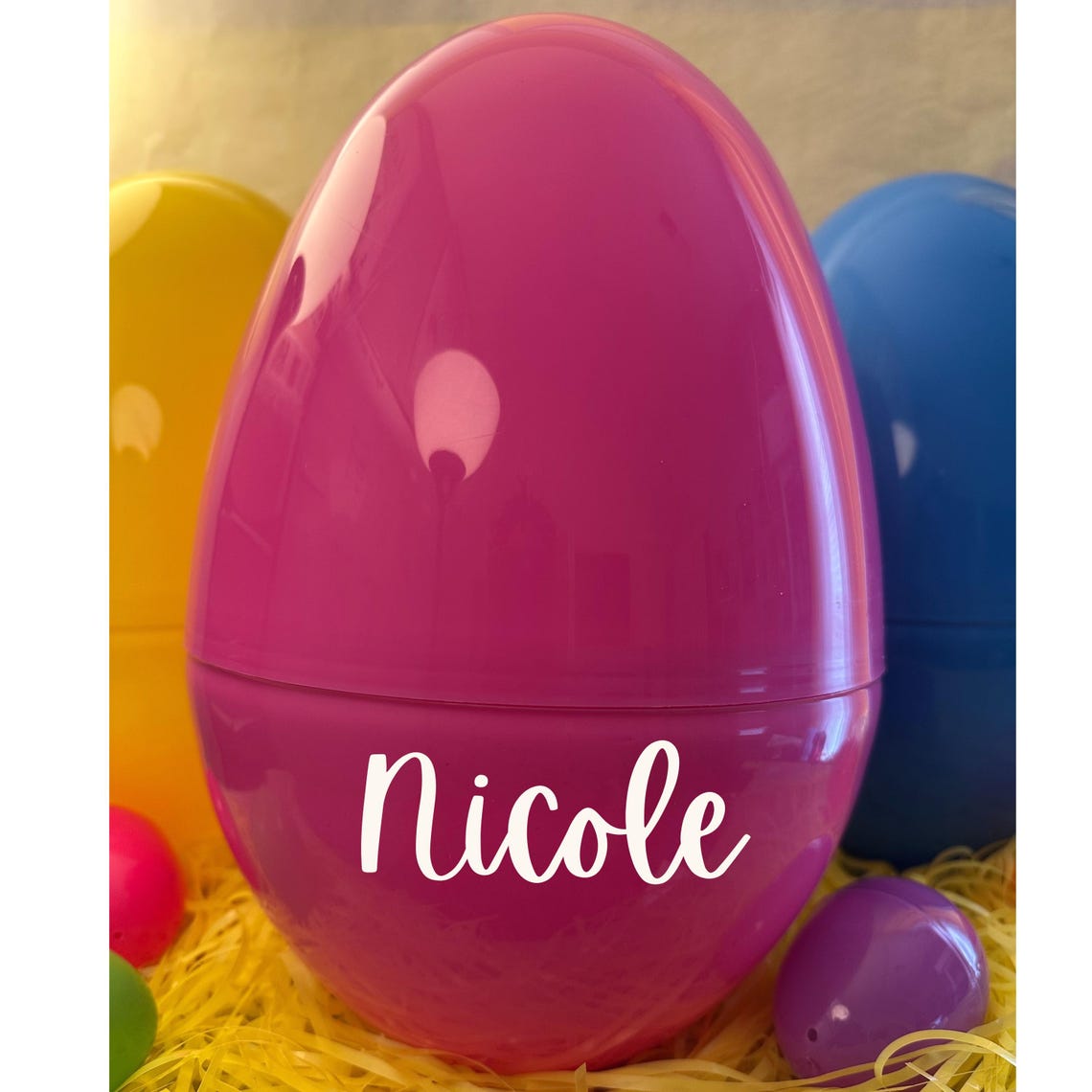 12inch Jumbo Personalized Easter Egg, Custom Easter Egg, Personalized Easter Gifts, Custom ...