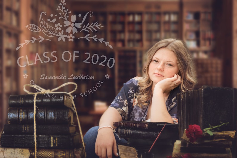 Graduation l college Library books digital backdrop background | Etsy