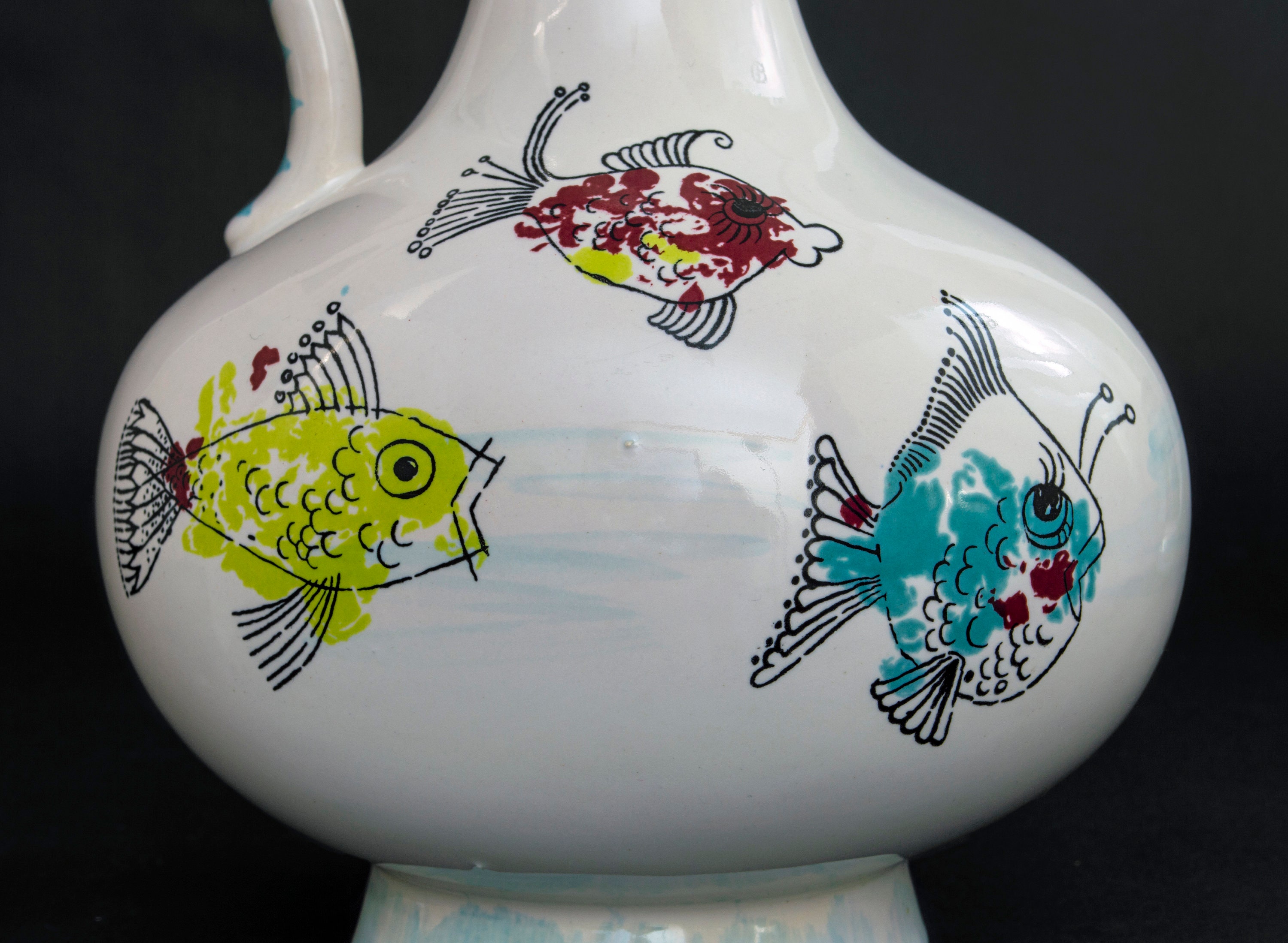 Mid-century Fish Design Pottery Jug/vase by Ulmer Keramik - Etsy