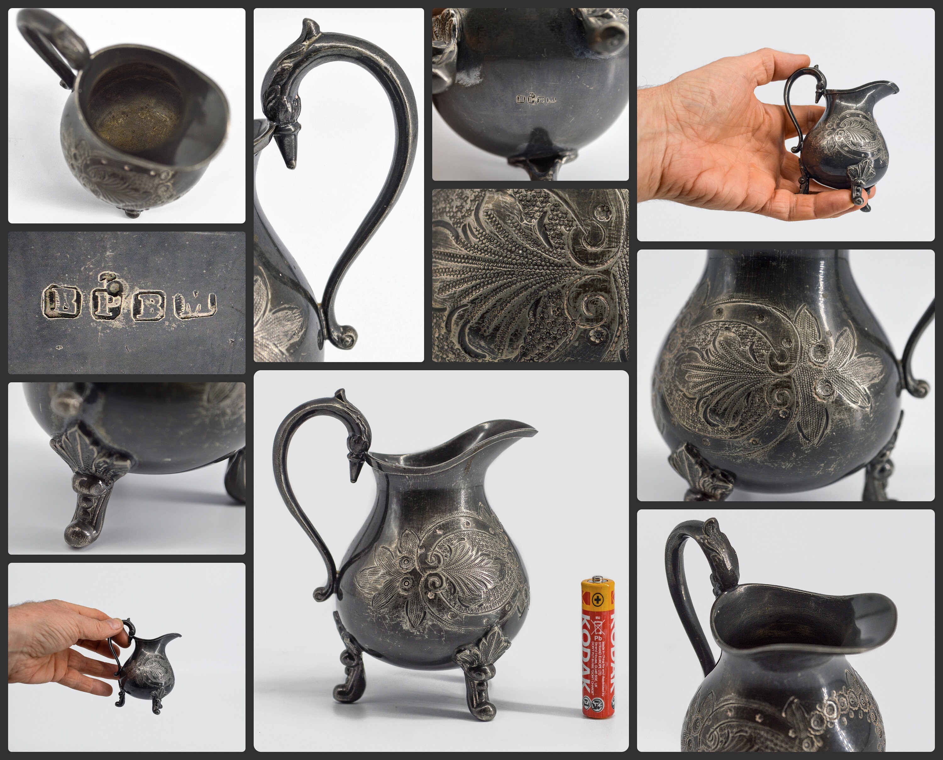19th Century Antique English Metalware | EPBM Creamer Jug | Victorian ...