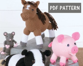 Farm animal patterns | Etsy