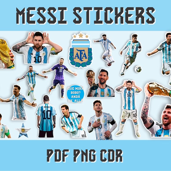 Messi World Cup Stickers - Etsy