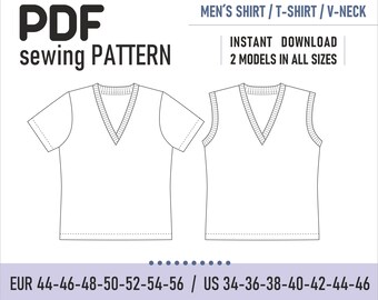 Mens Shirt Pattern - Etsy