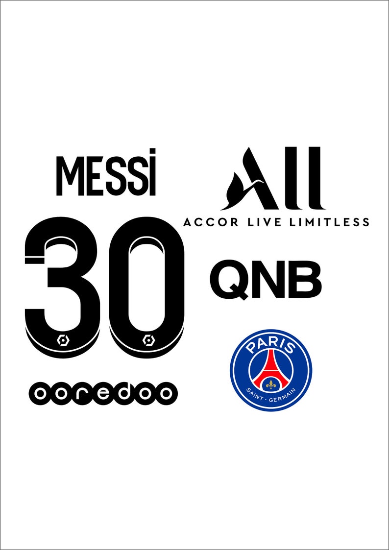 Lionel Messi PSG T-shirt Design Bundle Printable Tshirt Sublimation ...