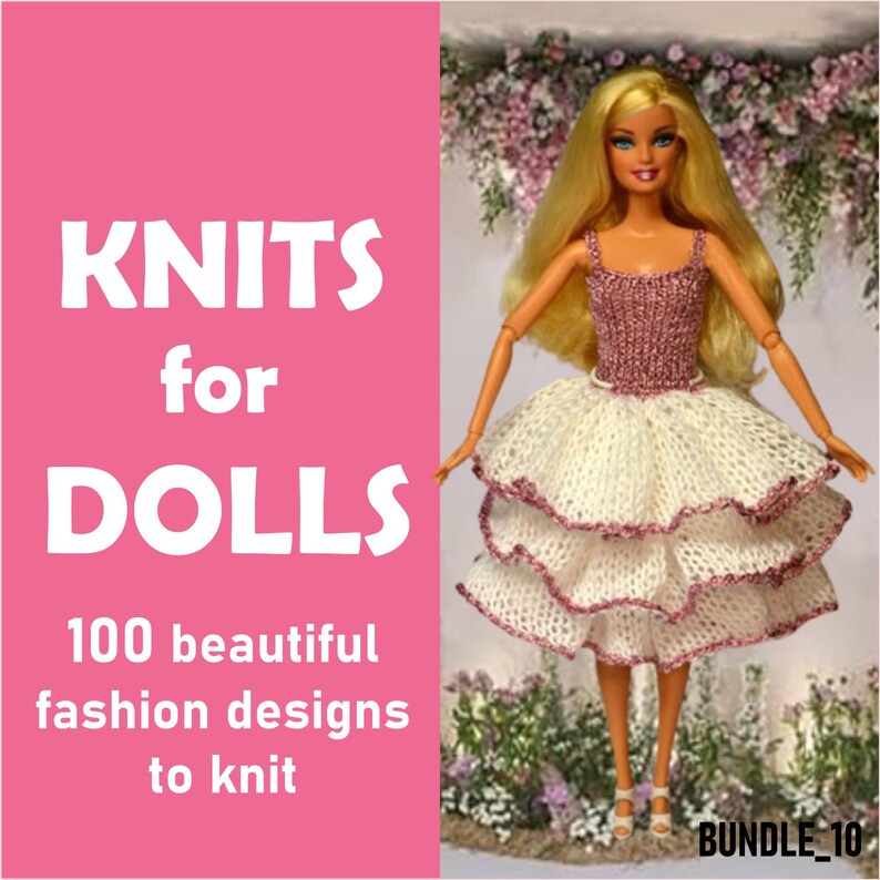 100 Barbie Knitting Patterns | PDF Doll Clothes Patterns | Vintage ...