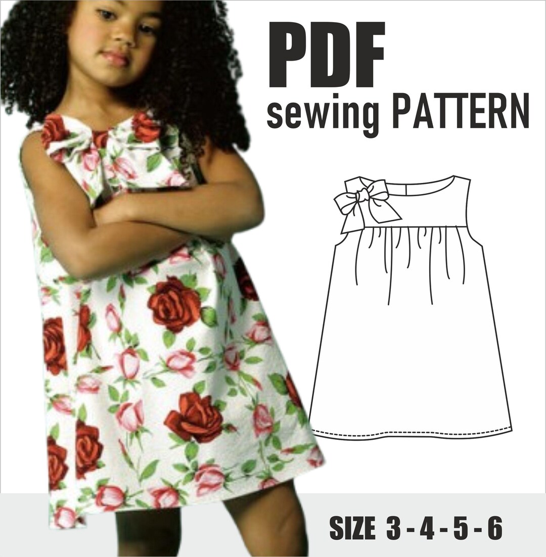 PDF Sewing Pattern | Children's Dress Pattern | Pattern for Kids | Kids ...