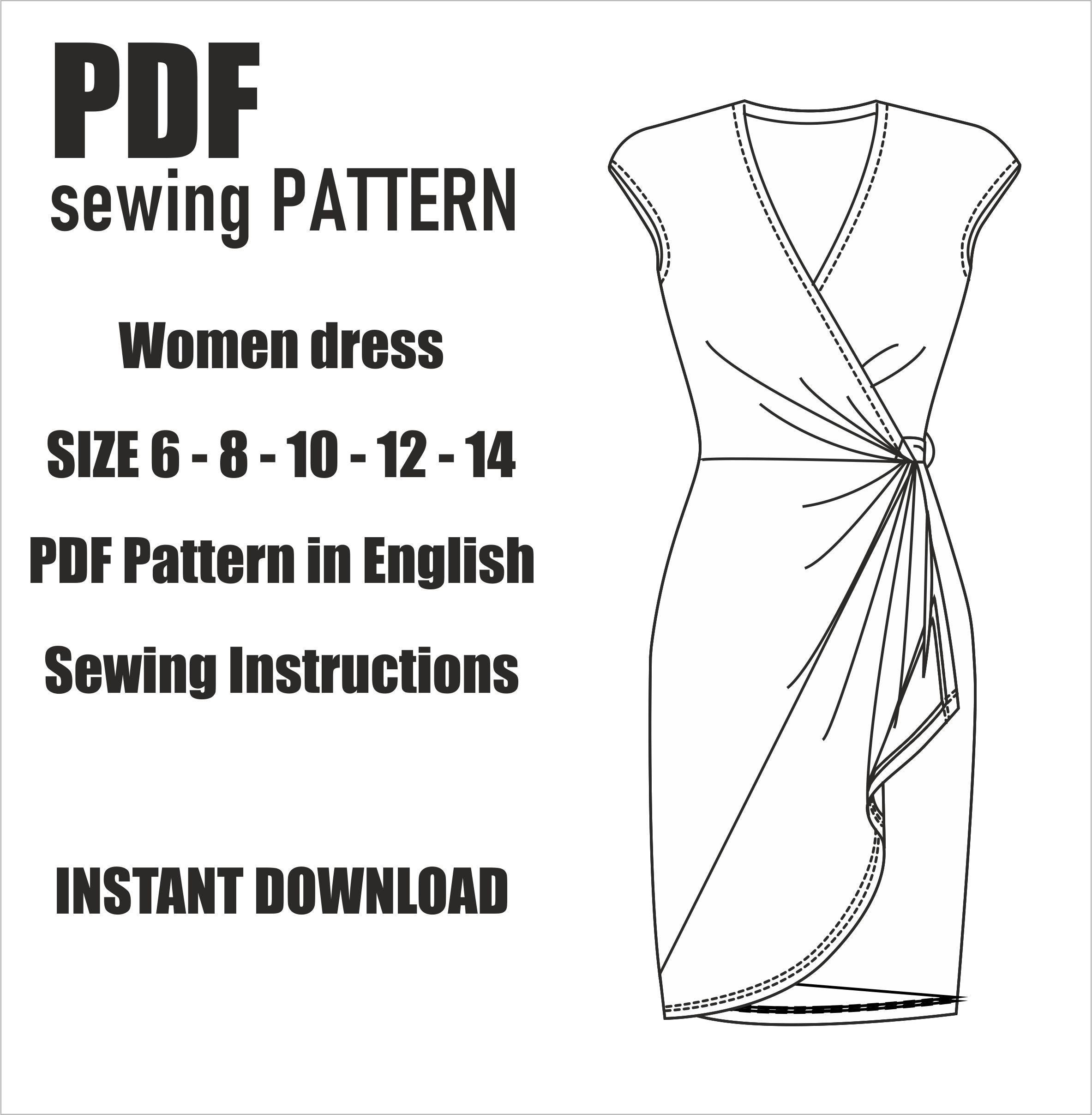 PDF Sewing Pattern | Women’s Dress Pattern | Size 6-14 | Pattern for ...