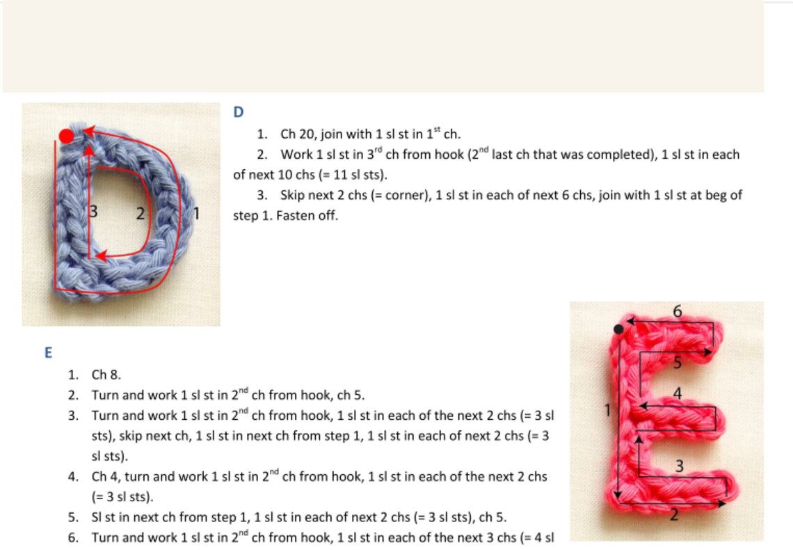 Alphabet Pattern Crochet Letters Crochet Amigurumi Tutorial Pattern PDF ...