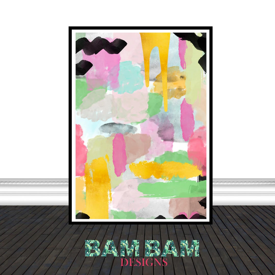 Swatch Abstract Artwork Print, Home Living Room Decor, Digital Download ...