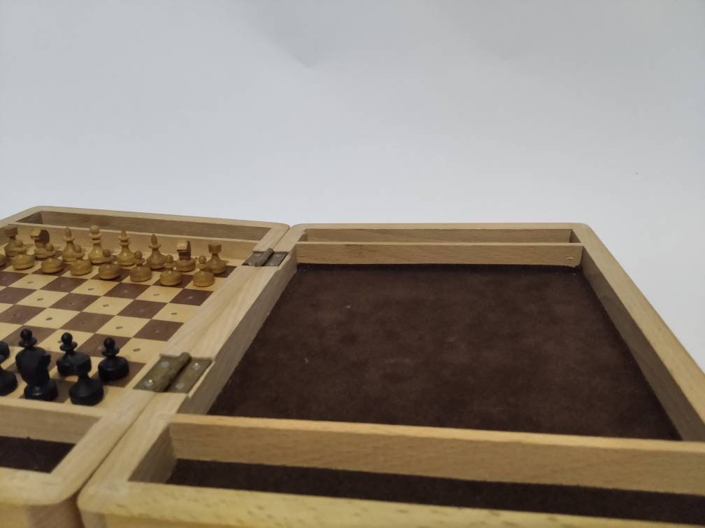 Soviet Wooden Road Chess Set - Etsy