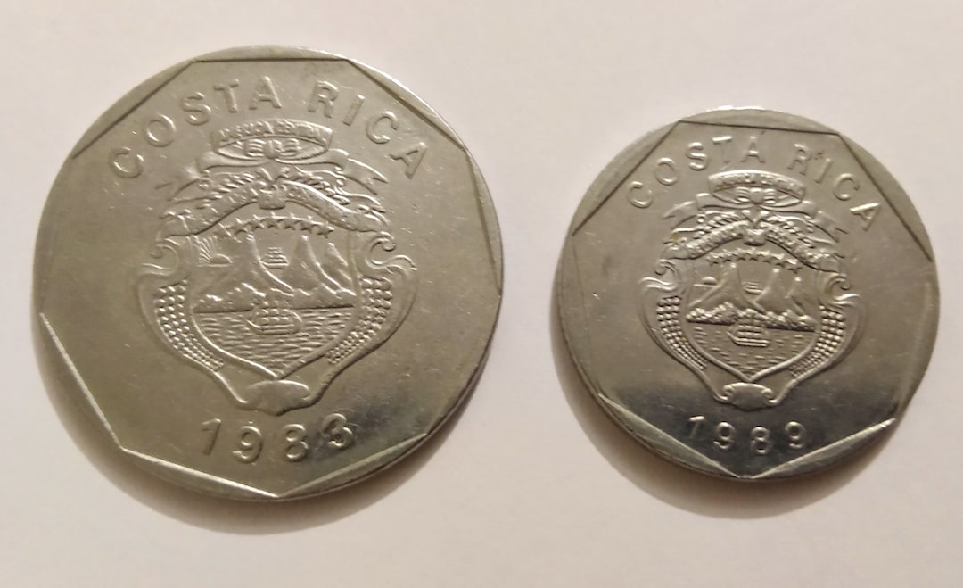 Costa Rica Coins, Set of Two Costa Rica Coins - Etsy