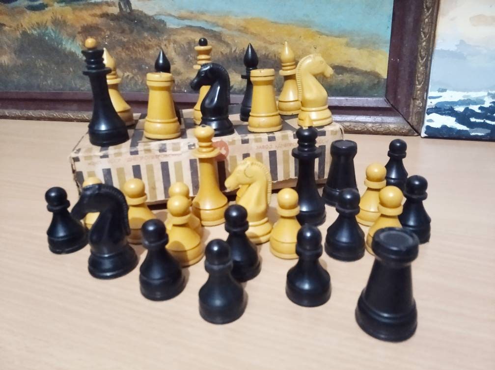 Soviet Bakelite Chess Set in Original Box - Etsy