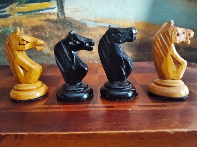 Soviet Big Wooden Chess set Massive Wooden Chess Set Old | Etsy