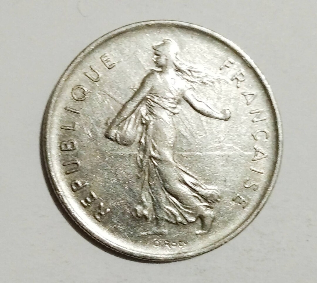 French Vintage Coin 5 Francs - Etsy