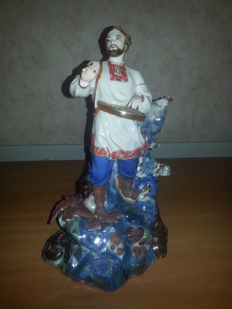 Porcelain Figurine Rare Soviet Figure "sadko in the Underwater Kingdom ...
