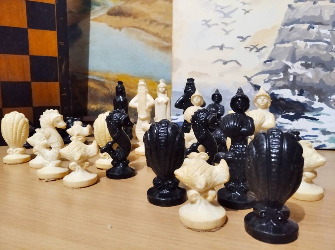 Soviet Old Chess Set See Style Chess Set Old USSR Vintage - Etsy