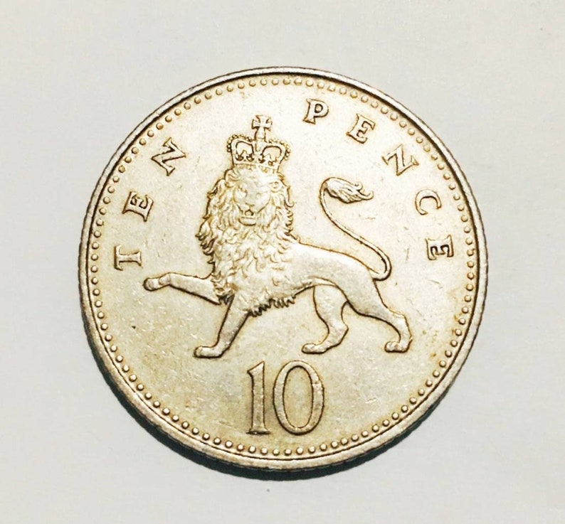 10 Pence 1990s Coin Elizabeth II - Etsy