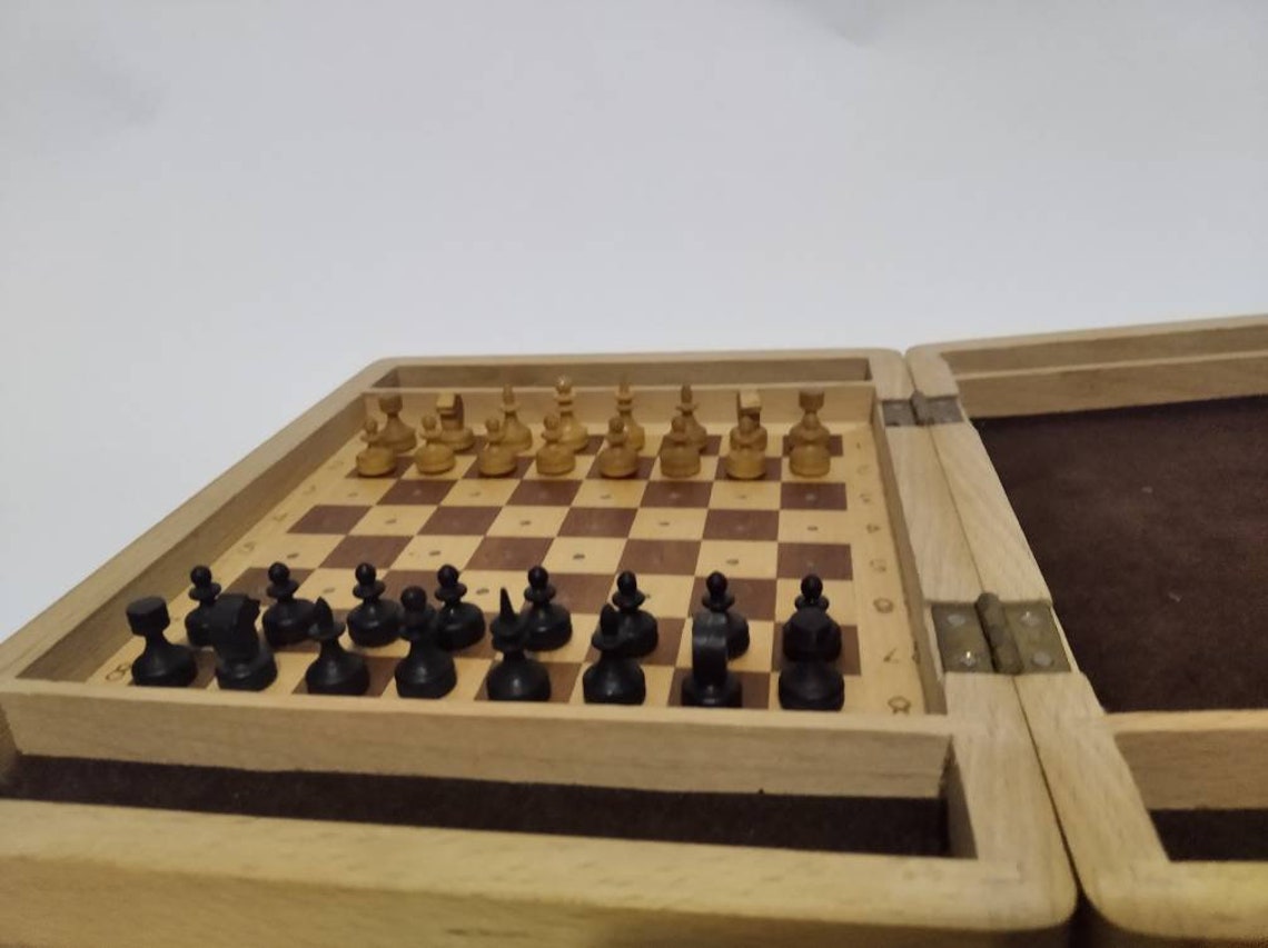 Soviet Wooden Road Chess Set - Etsy