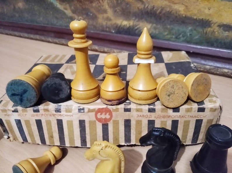 Soviet Bakelite Chess Set in Original Box - Etsy