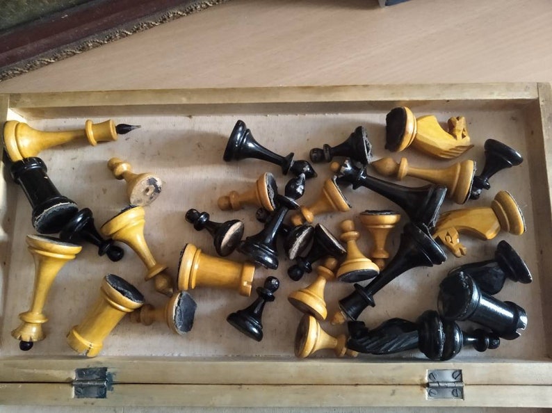 Soviet Big Wooden Chess set Massive Wooden Chess Set Old | Etsy