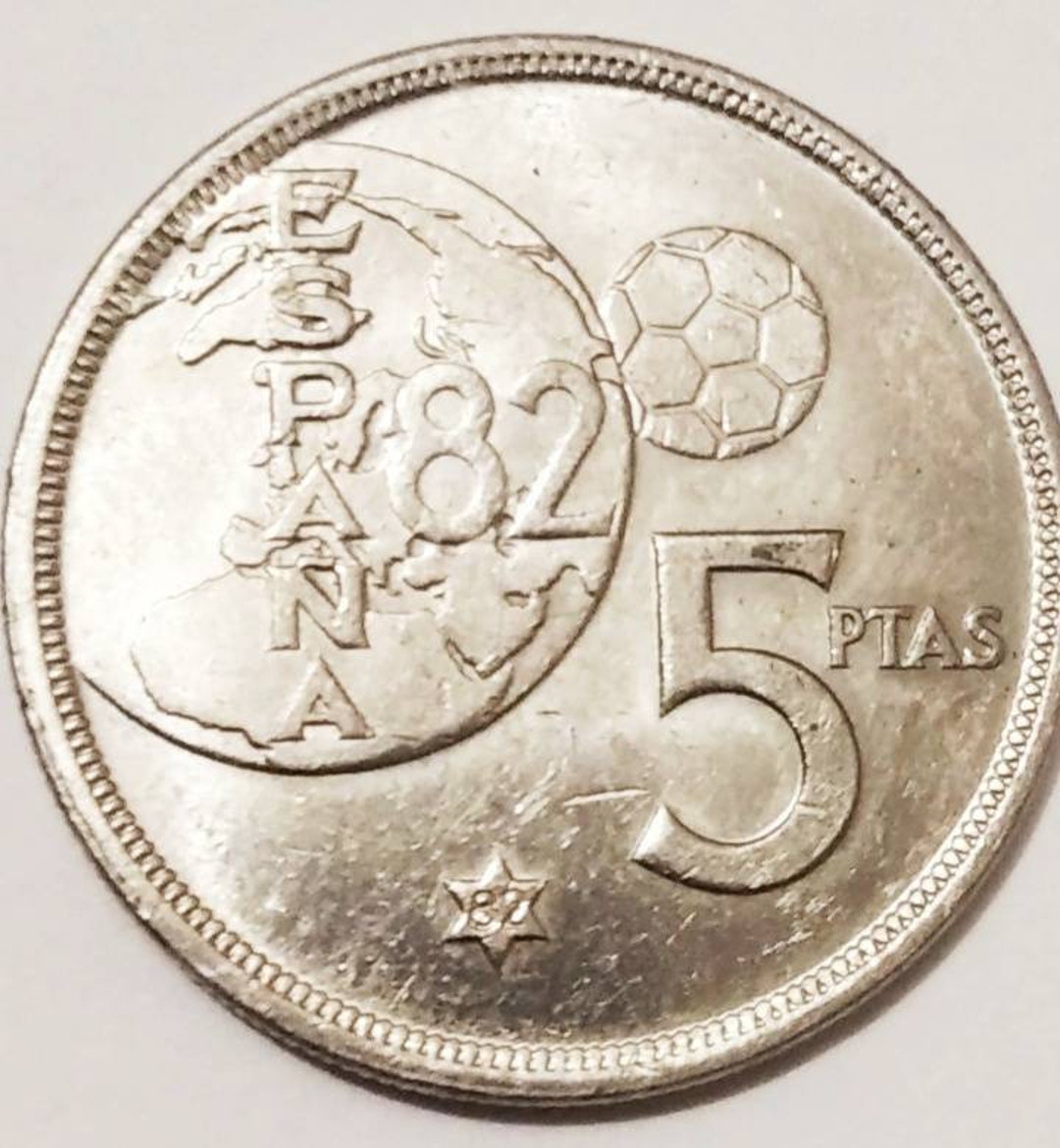 1980 Spanish 5 Ptas Football Coin: 1982 Championship - Etsy