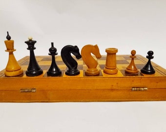 Soviet Union Wooden Chess Set | Etsy