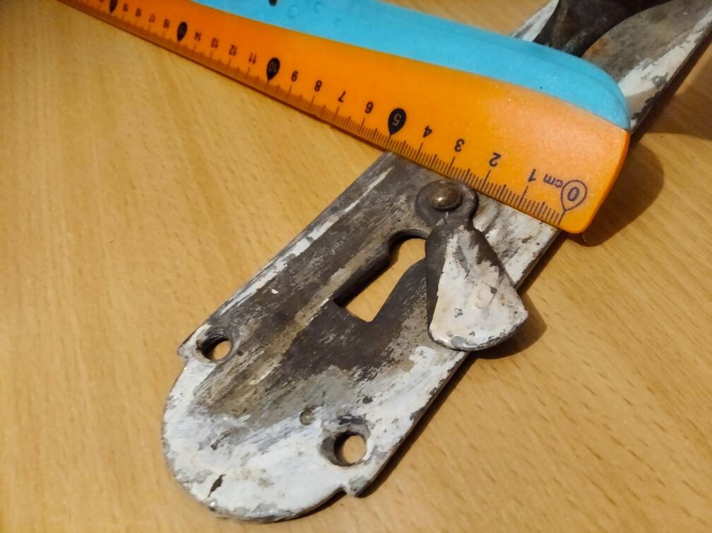 Soviet vintage large door handle with key hole old door | Etsy