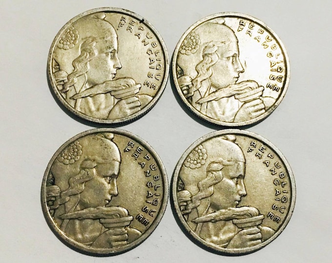 Vintage French Coin 100 Frank 1954, 100 Franks 1955 - Etsy