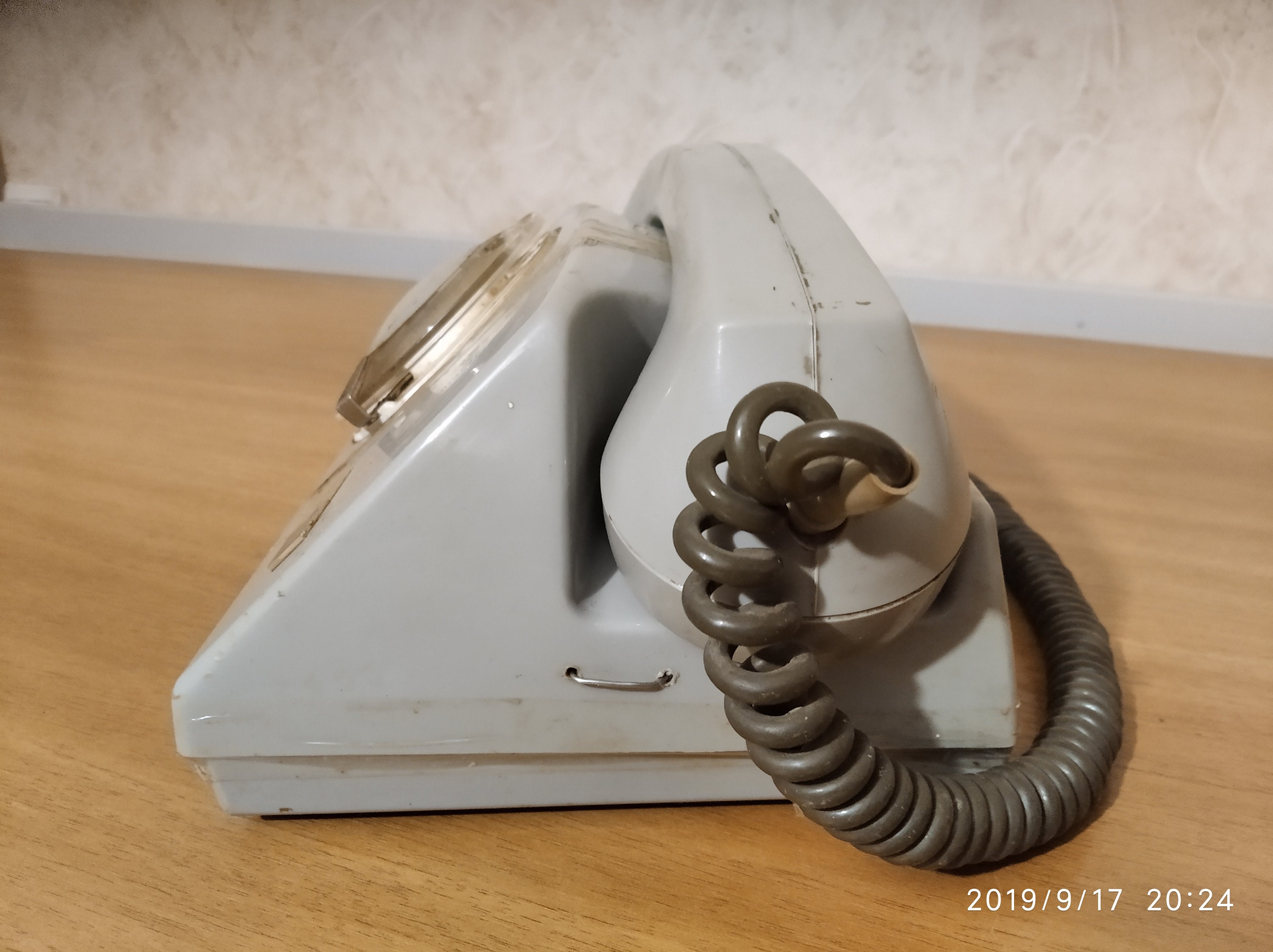 Vintage Gray Rotary Desk Phone, Soviet Era Polish Landline - Etsy