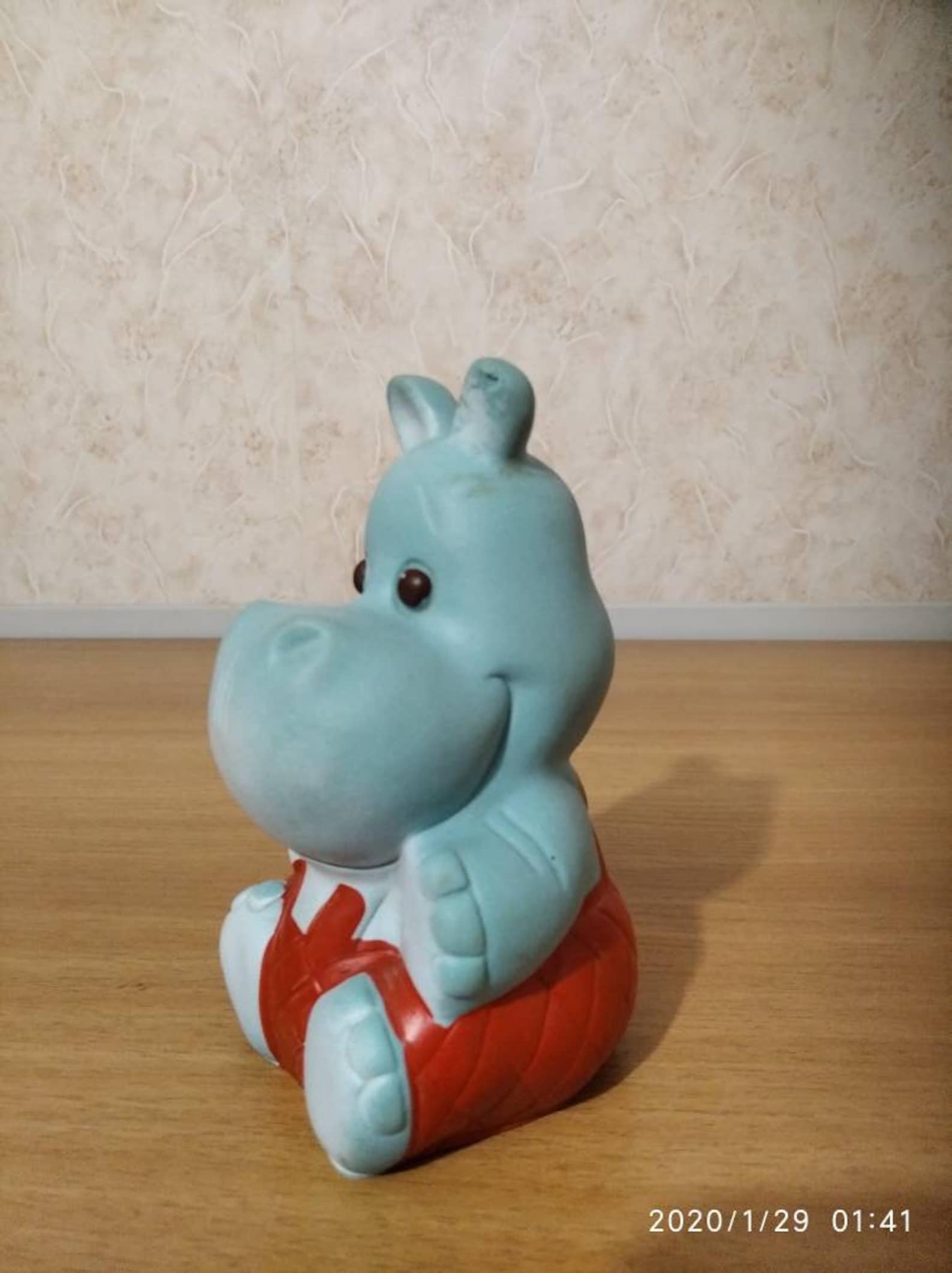 Soviet vintage hippo toy rubber hippo toy old ussr toy | Etsy