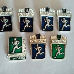 Soviet Sports Badges, Soviet Badges for Places in Running Sports - Etsy