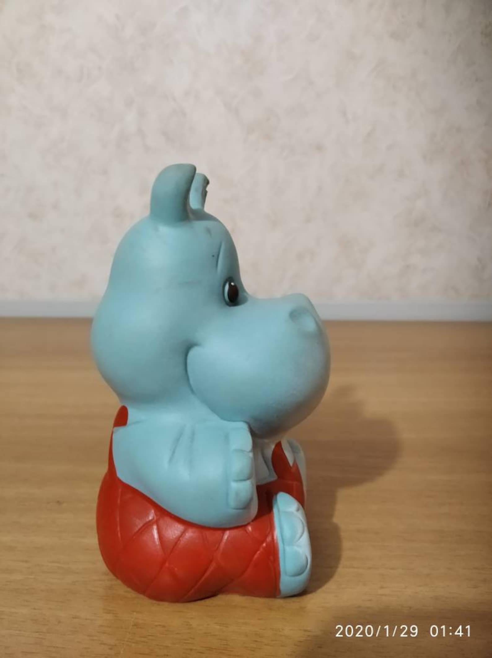 Soviet vintage hippo toy rubber hippo toy old ussr toy | Etsy