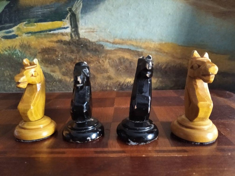 Soviet Big Wooden Chess set Massive Wooden Chess Set Old | Etsy