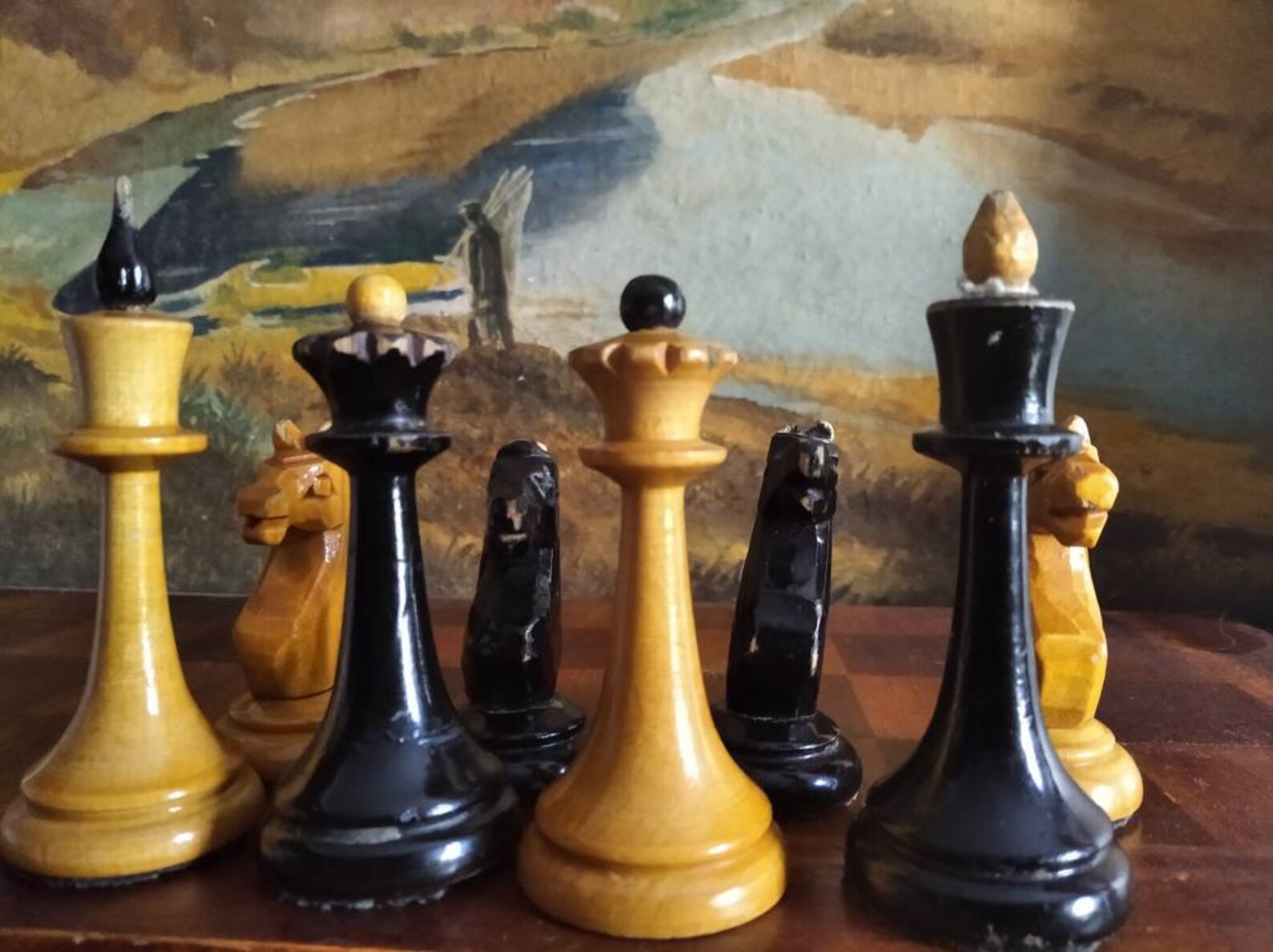 Soviet Big Wooden Chess set Massive Wooden Chess Set Old | Etsy