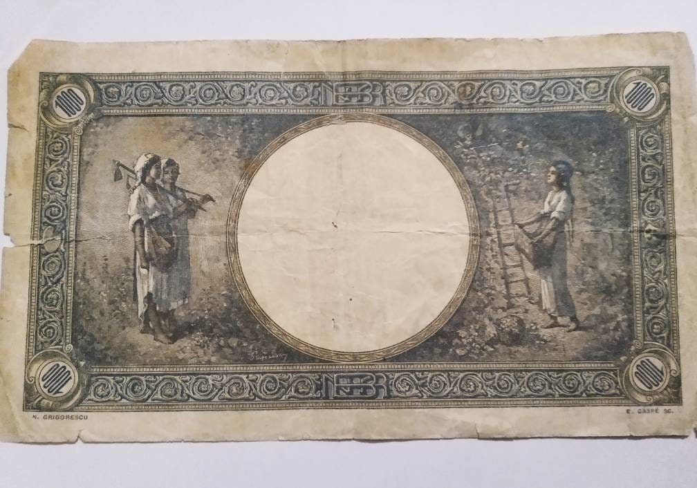 Vintage Romanian Banknote Uno Mie Lei 1941 - Etsy