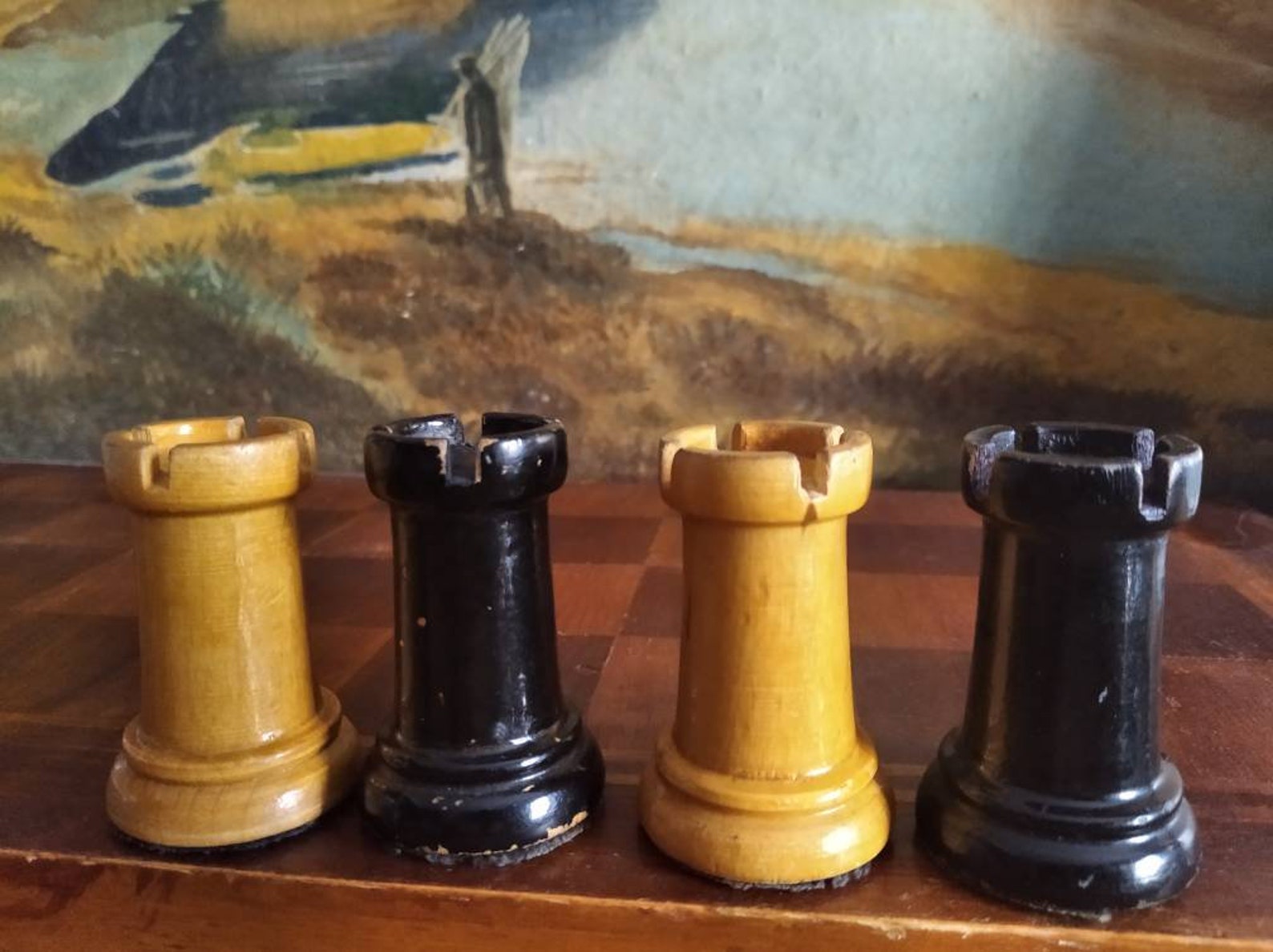 Soviet Big Wooden Chess Set, Massive Vintage Chess - Etsy