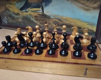 Soviet Union Wooden Chess Set | Etsy