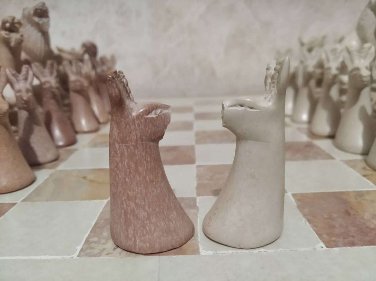 Stone Chess Set in African Style Wild Africa Marble Chess Set - Etsy