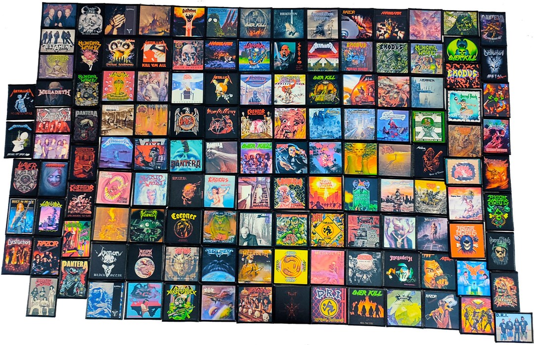 THRASH METAL 10pcs/lot Random Mix Sew-on Patches Fashion Vest Printed ...