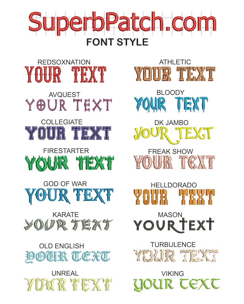 REFLECTIVE Top or Bottom Rocker, Embroidered Patch, Custom Embroidered ...