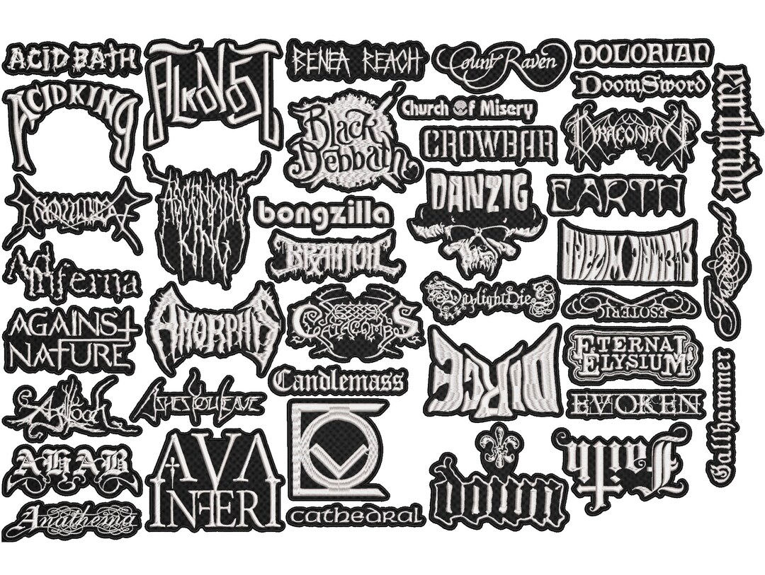 Doom METAL Full EMBROIDERY Shaped 10pcs/lot Random Mix Sew-on Patches ...