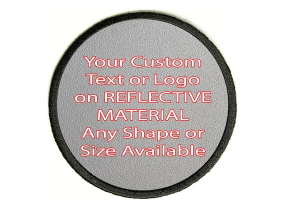 1 Color REFLECTIVE Embroidery Patch Embroidered Patch Custom - Etsy