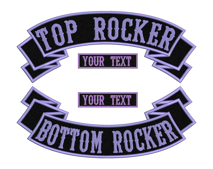Glow in the Dark Top or Bottom Rocker Embroidered Patch - Etsy